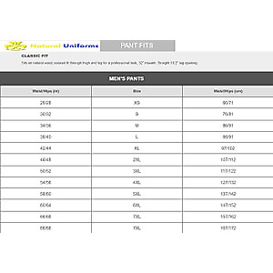 Natural Uniforms Classic 6 Pocket Black Chef Pants with Multi-Pack Quantities Available (3, Medium)