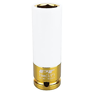 Performance Tool W32924 1/2-Inch Impact Drive 19mm/3/4 Thin Wall Socket , Gold