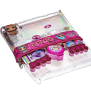 Townley Girl L.O.L. Surprise! Fashion Purse Makeup Set with Non-Toxic Nail Polish, Eyeshadow, Hair Accessories and More, Rainbow Chain for Girls Ages 3 and Up