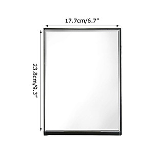 ZBEIVAN 10x7 Inches Portable Folding Makeup Mirror with Cosmetic Desktop Standing for Travel, Vanity Table, Room Decor, Beauty Gifts, Black