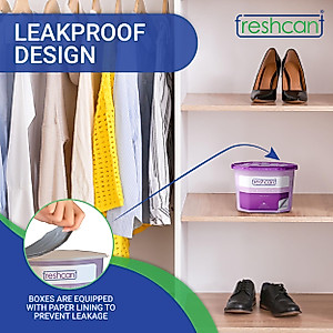 Freshcant Moisture Absorber Bundle, Room and Closet Freshener, Moisture and Odor Absorber for Home, Rooms, Basement, Garage, Prevents Musty Odor, Controls Moisture, Pack of 12, Lavender Scent