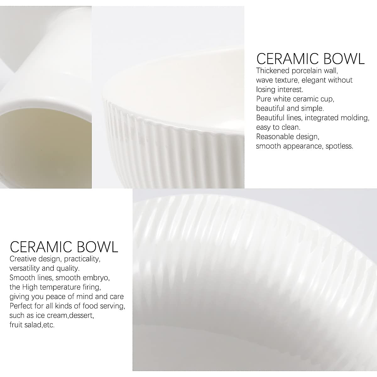 DOERDO Ceramic Footed Bowl Decorative Fruit Holder Dessert Display Tray for Kitchen Decor, 4.9"x3.9"