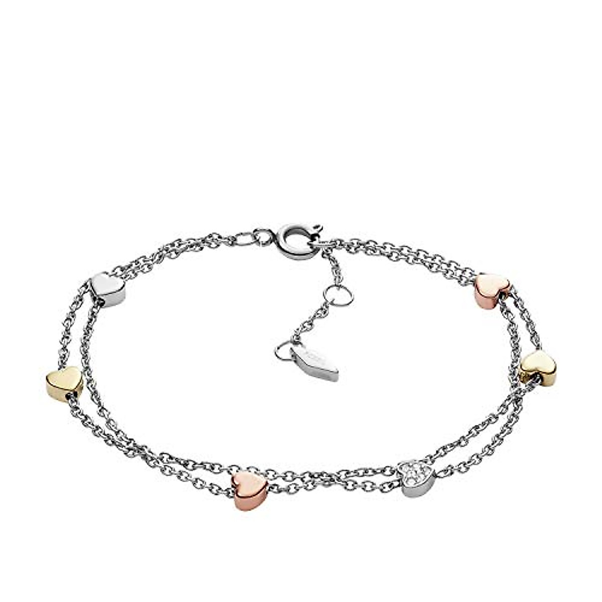 Fossil Women's Silver-Tone Bracelet, Color: Silver (Model: JF02854998)