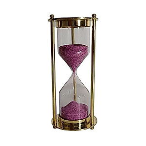 Antique Hourglass Sand Timer 3 min. Decorative Modern Brass Sand Timer Hourglass hanzla Collection by Indian Instruments, 6 inch