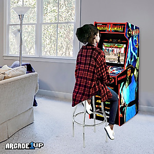 Arcade1Up Adjustable Padded Arcade Game Stool, Steel Frame, Midway Legacy, 21.5" to 29.5"