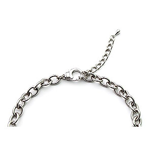 XKSRWE TM Dog Cat Chains Necklace Collar with Colourful Rhinestone Heart Charm Pendant Pet Jewelry Handmade Adjustable (L, Colorful)