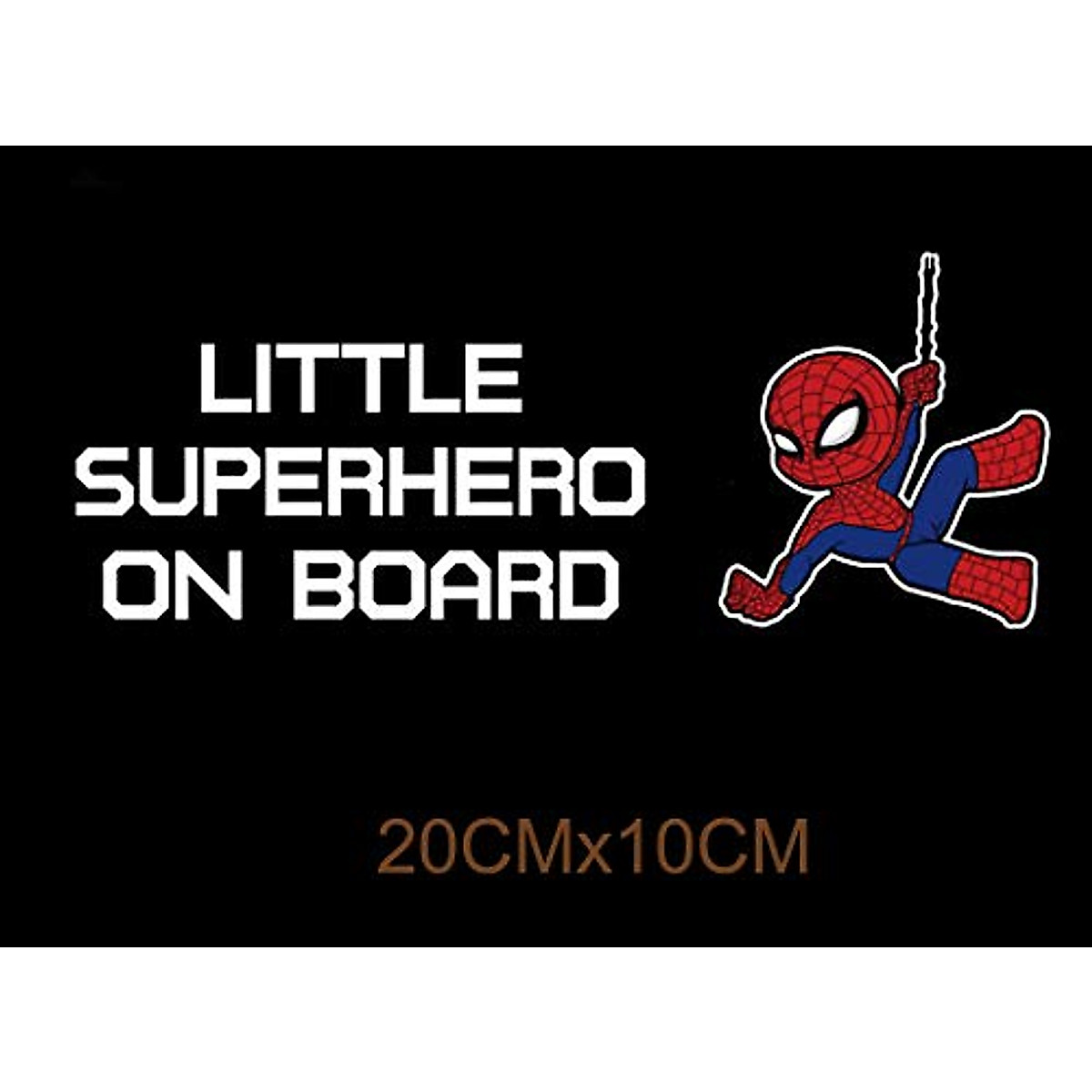 Meitinalife 3Pcs Little Superhero Baby on Board Car Stickers and Decals 5"x6" Reflective Kids ON Board Sticker Baby in Car Decal for Car Styling Body Door Windshield Window Decoration (1)