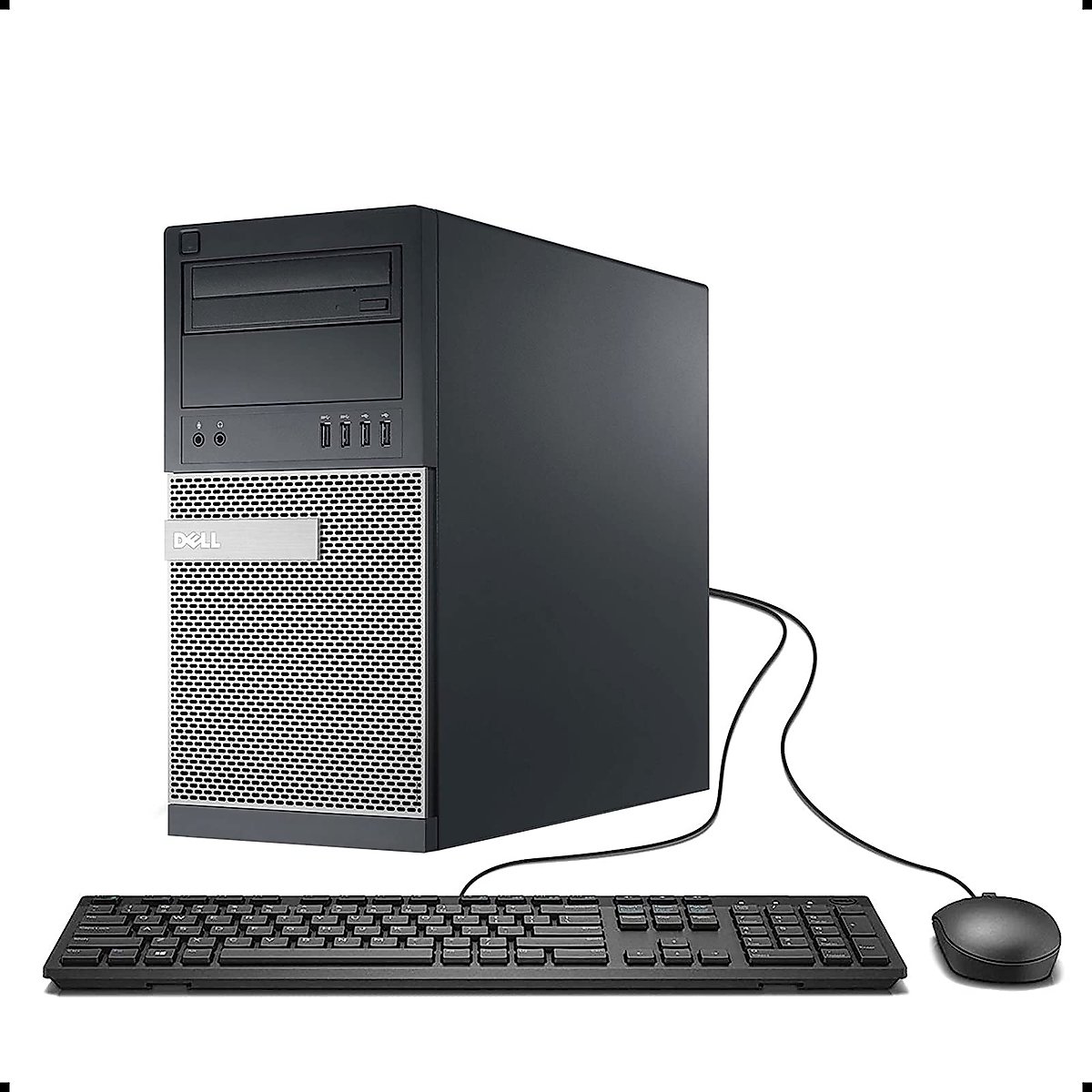Dell Optiplex 790 Tower Computer Package - Quad Core Intel i5 2nd Gen, 8GB DDR3, 500GB HDD, Keyboard, New Mouse, Wireless WiFi, Windows 10 Professional(Renewed)