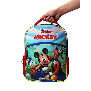 Mickey Mouse and Friends Boys Girls 16 Inch School Backpack (Blue, One Size)