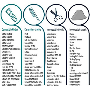 Hair Clipper Guards Professional Wahl Clipper Guards with 6 Cutting Lengths from 1.25 in & 1.5 in & 1.75 in & 2 in & 2.25 in & 2.5 in Fits Most Wahl Full Size Hair Clippers (Gray)