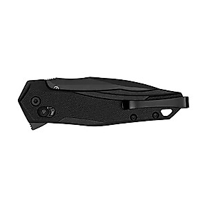 Kershaw Monitor Folding Pocket Knife, 3 Inch Black Blade with D2 Steel, DuraLock Locking Mechanism, Pocketclip