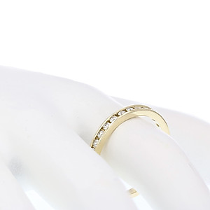 Vir Jewels 1/4 carat (ctw) Diamond Wedding Anniversary Band for Women, Half Eternity Round Diamond Engagement Ring 14K Yellow Gold Channel Set 0.25 cttw, Size 6