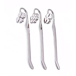 ARFUKA 3pcs Bookmarks Stainless Steel Reading Metal Clip Bookmark Reading Bookmarks Page Marker Book Marker Gift for Students Teachers Reading