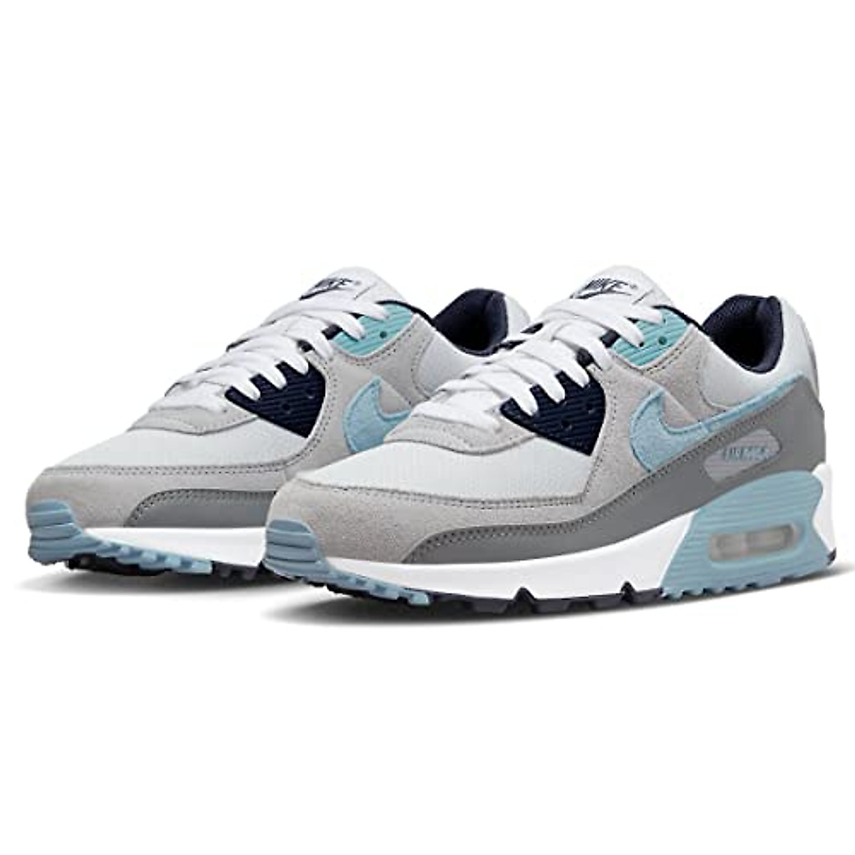 Nike Men's Air Max 90 Pure Platinum/Worn Blue (DM0029 003) - 10.5