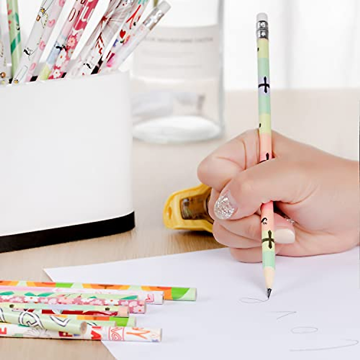 Floral Bible Verse Pencils - 24 Assorted Faith-Inspired Designs