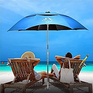 weallbuy Beach Umbrella Sand Anchor with 3 Nails, Heavy Duty Metal Sun Umbrella Holder, Outdoor Umbrella Stand Steel Anchor for Beach Grass Sand