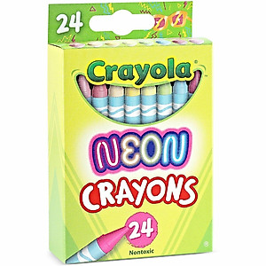 Crayola® Neon Crayons, Assorted Neon Colors, Pack Of 24 Crayons