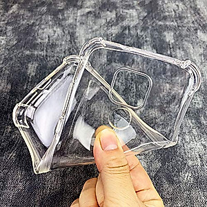 Ytaland for Moto G Play 2021 Case (Not for Moto G Play 2020),with 2 x Tempered Glass Screen Protector. (3 in 1) Crystal Clear Silicone Shockproof TPU Bumper Protective Phone Case Cover