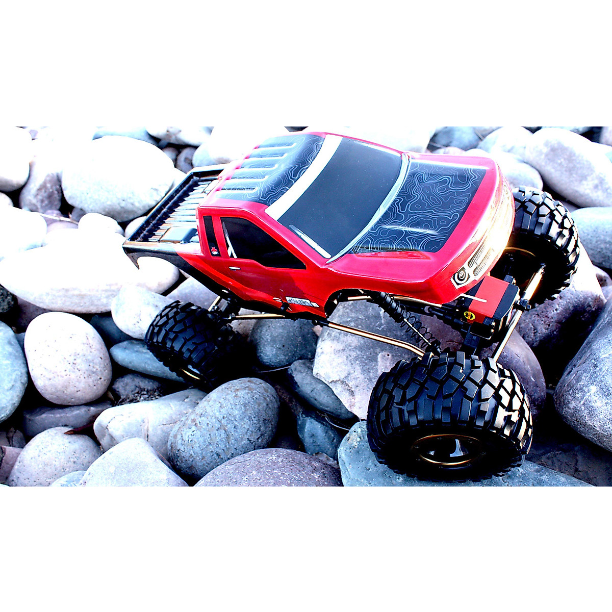 Redcat Racing Everest-10 Electric Rock Crawler with Waterproof Electronics, 2.4Ghz Radio Control (1/10 Scale), Red/Black