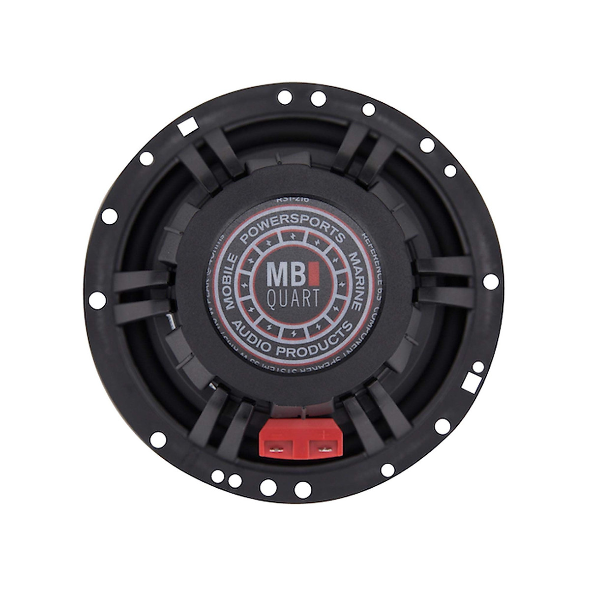MB Quart RS1-216 Reference Car Speakers (Black, Pair) – 6.5 Inch Coaxial Speaker System, 220 Watt, 2-Way Car Audio, 4 OHMS (Grills Included)