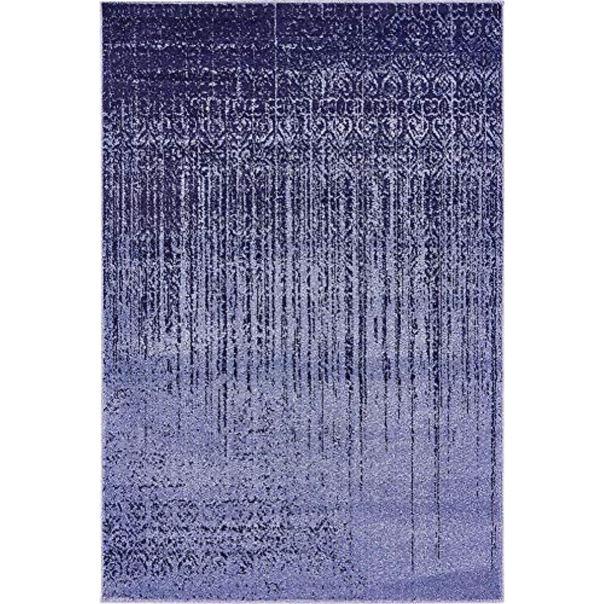 Unique Loom Del Mar Collection Area Rug-Transitional Inspired with Modern Contemporary Design, Rectangular 4' 0" x 6' 0", Blue/Navy Blue
