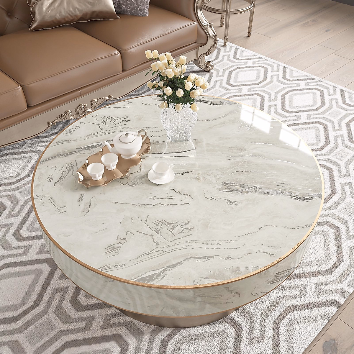 Beige/Silver Marble Contact Paper for Countertops Peel and Stick Wallpaper for Cabinet Vinyl Roll for Bathroom Kitchen Beige Granite Countertop Paper Cover 15.8''x78.7'' Contact Paper for Desk & Liner