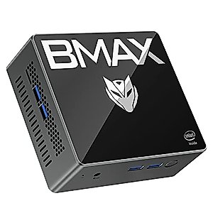 Bmax Mini PC 4-Core J4105 (up to 2.5 GHz) 8GB LPDDR4/256GB SSD 4K 60Hz Mini Desktop Computer Gigabit Ethernet Dual-Band Wi-Fi BT 5.0 HDMI 2.0 Micro Pc Mini Computer