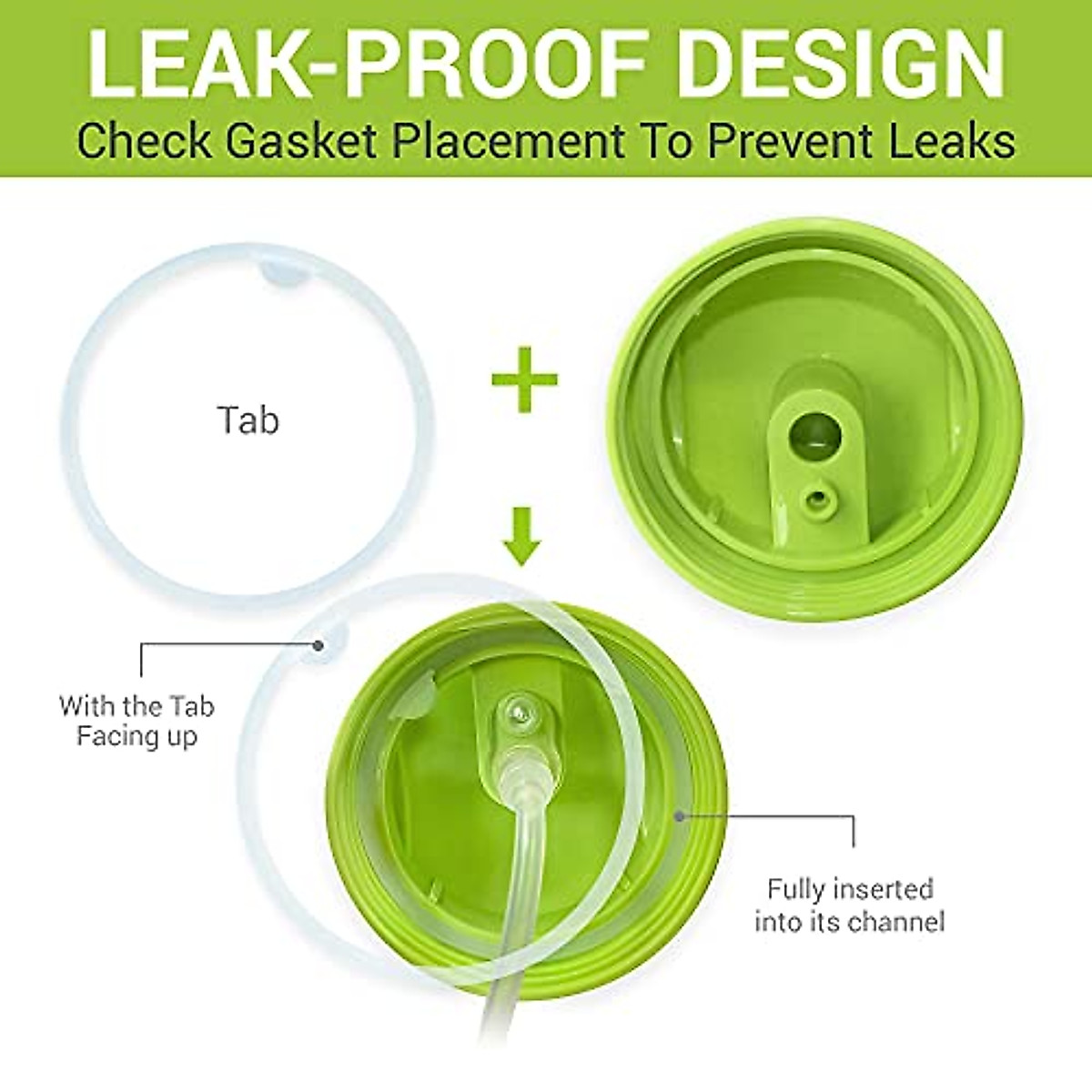 3-in-1 Straw Sippy Cup Conversion Kit for Comotomo Baby Bottle, 5 Ounce and 8 Ounce (Weighted Straw, Green)