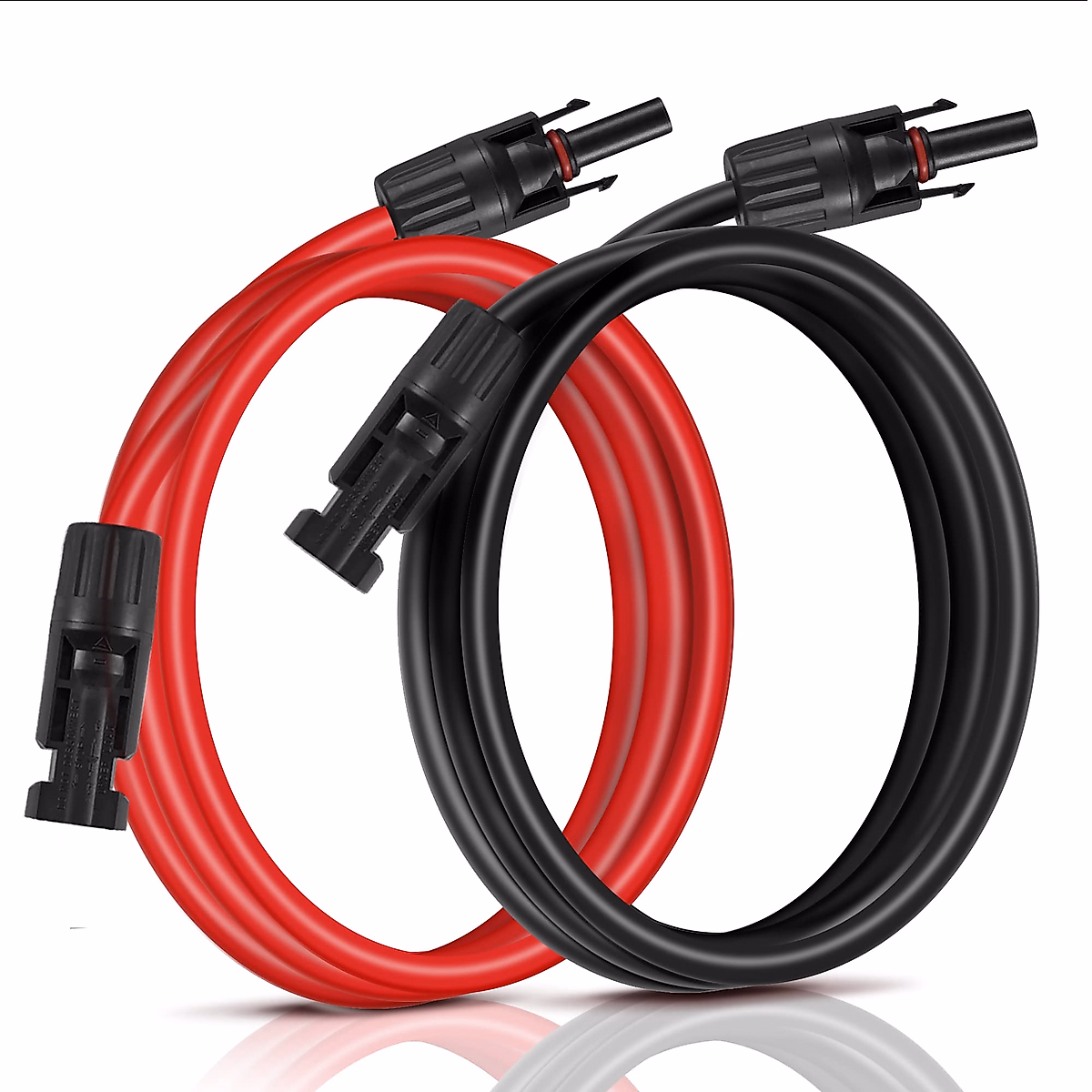 Solar Extension Cable, 3Feet 10AWG(6mm²) Solar Panel Extension Cable ...