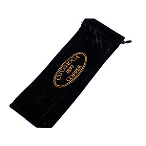 Set of 4 - Bent Pure Copper Drinking Straws in Black Velvet Bag with Cleaning Brush. Part of the 1897 Collection from Cuyahoga Copper