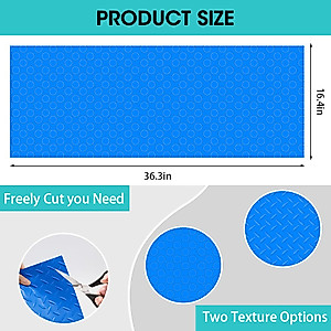 16.4"x 36.3" Swimming Pool Ladder Mat, Large Protective Pool Step Pad Ladder Rubber Mats Safety Liner Pads for Swimming Pools Floor Stairs Ladders and Pool Liner, Non-Slip Texture (Dot)