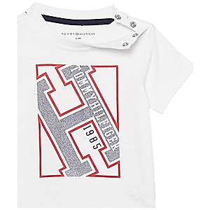 Tommy Hilfiger Baby Boys 2 Pieces Short Set, Bright White, 3-6 Months US