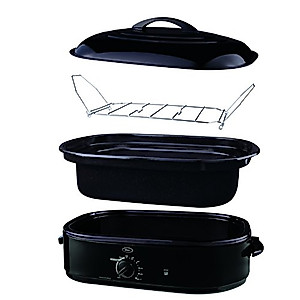 Oster Roaster Oven with Self-Basting Lid, 18 Quart, Black (CKSTRS18-BSB-W)