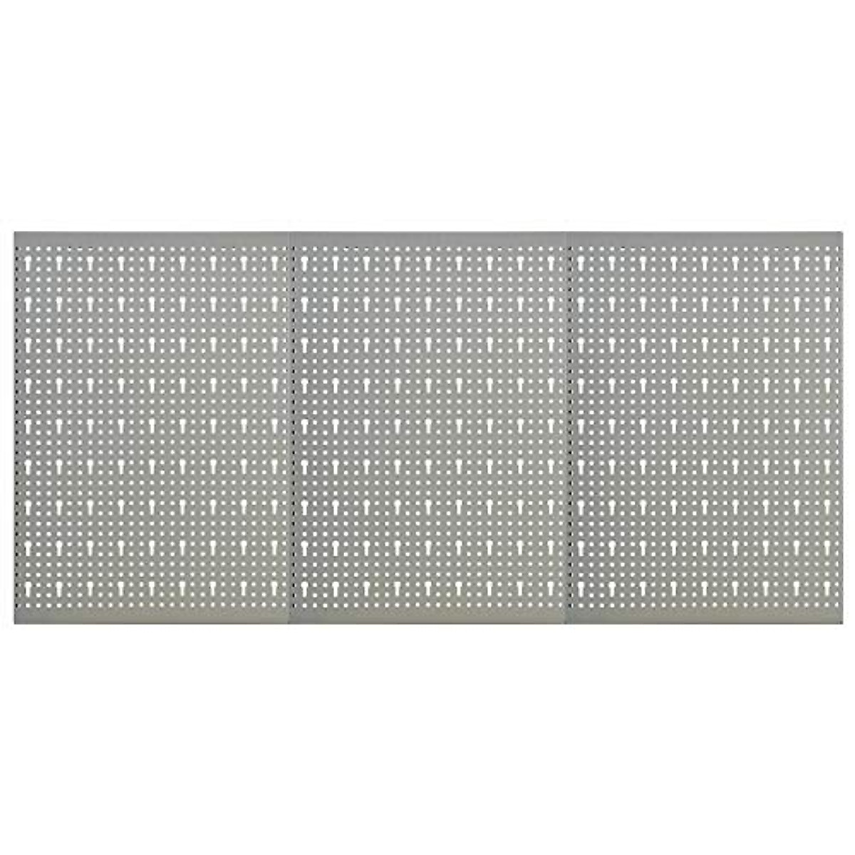 Tidyard 3 Piece Wall-Mounted Peg Boards, Steel Wall Panels with Holes, Metal Tool Pegboards Storage Organizer Gray for Garage, Workbench, Workshop 47.2 x 22.8 x 0.4 Inches (L x W x T)