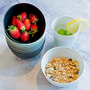 Youngever 54 pcs Plastic Toddler Dining and Utensil Set, BPA Free, Dishwasher Safe, Toddler Dinnerware and Toddler Silverware, Set of 9 in 9 Urban Colors