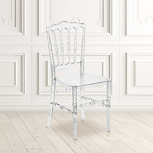 Flash Furniture Flash Elegance Crystal Ice Napoleon Stacking Chair
