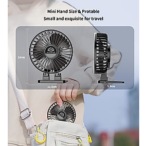 2Pack Desk Fan, USB Fan for Desk, Mini Desk Fan, 3 Speed Rotation Strong Wind, Protable Small Desktop Cooling Fan, Quite Mini Personal Fan for Home Office Table Bedroom Travel Curise(Black)