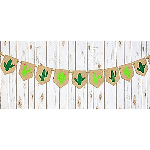 Cactus Party Supplies | Cactus Decor | Taco Party | Burlap Fiesta Party | Birthday Decorations | Cactus Wall décor | Cactus Banner | Nursery décor| Mexican Theme Banner | Fiesta Cactus Sombrero Salsa