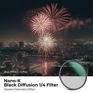 K&F Concept 49mm Black Diffusion 1/4 Filter Mist Cinematic Effect Filter with 18 Multi-Layer Coatings for Video/Vlog/Portrait Photography (K-Series)
