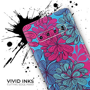 DesignSkinz Vibrant Colorful Floral Sprouts Protective Vinyl Decal Wrap Skin Cover Compatible with The Samsung Galaxy S20 (Screen Trim & Back Glass Skin)