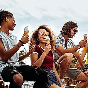 BALCI Ice Cream Scoop - Heavy Duty Stainless Steel Icecream Scooper With Non-Slip Rubber Grip - Professional Metal Ice-Cream Spade - Dishwasher Safe – Black