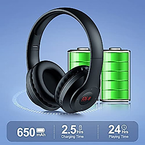 X5 Wireless FM Radio Headphones with Bluetooth, Built in Microphone, Rechargeable and Portable Radio Headset, Over Ear Headphone with Soft Ear Muffs, Stereo Sound, for Jogging, Cycling, Mowing