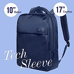 Lipault - Plume Business Backpack - 15" Laptop Over Shoulder Purse Bag for Women - Navy