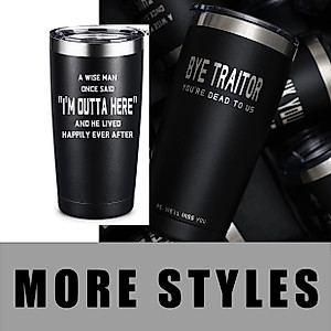 ARIABLE Farewell Gifts for Coworkers - Coworker Leaving Gifts for Women & Men - Going Away Goodbye Coworker New Job, Good Luck Gifts for Coworkers, Friends, Boss, 20oz Engraved Tumbler, Black