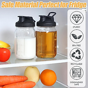 Balter-D Pour Spout Lid for Wide Mouth Mason Jars, Leak-proof Ball Canning Lids & Reusable Flip Cap Jar Lids for Mess-free Pouring and Storing, 4 Pack