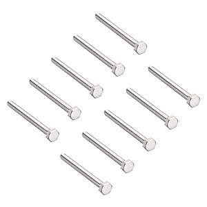 uxcell 1/4-20 x 3 Hex Bolts 304 Stainless Steel Hexagon Screw Bolt 10pcs
