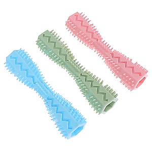 Mipcase 9 Pcs Pet Teething Stick Dog Toothbrush Stick Toy Dog Tooth Brush Chew Toys for Puppies Dog Teething Chew Dogs Teething Toys Teething Toys for Puppies Dental Stick TPR Massage