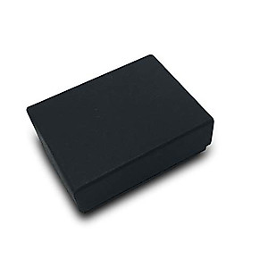 TheDisplayGuys 25-Pack #11 Cotton Filled Cardboard Paper Jewelry Box Gift Case - Matte Black (2 1/8" x 1 6/8" x 3/4")