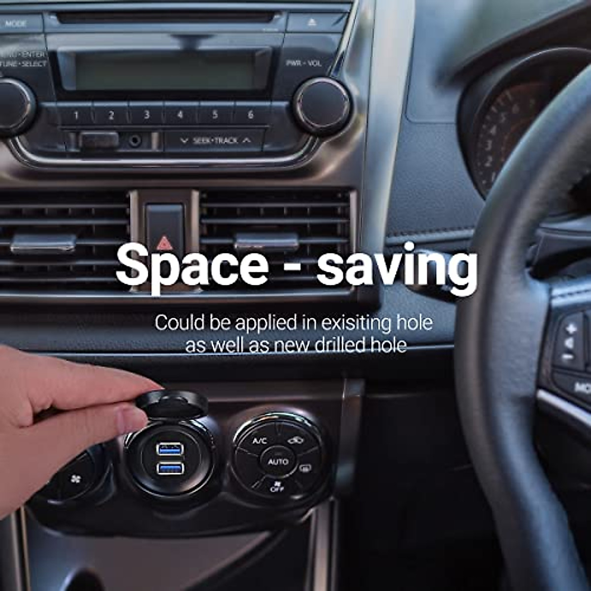 WILLIZTER Dual USB 3.0 Male to Female Round Car Flush Mount Cable Extension Mount Panel Mount Dash Mount Waterproof for Car Vehicle Truck Boat Yacht Bike Motorcycle 3 Feet 1 Meter