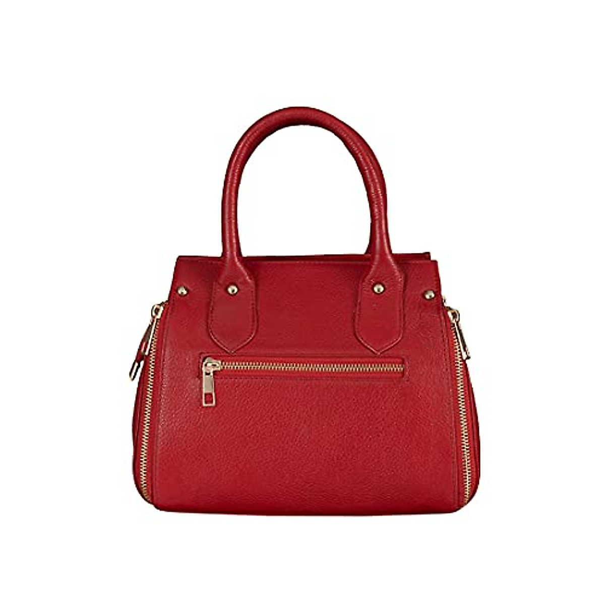 HiLeder Leather Designer Shoulder Tote Purse Satchel Sling Messenger Crossbody Handbag for Women, Medium Size - Red